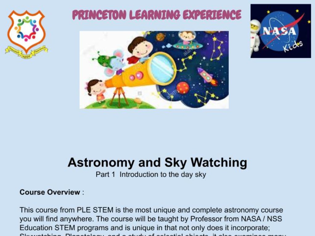 Astronomy: SkyWatching Course #2 | Princeton Learning Experience | Time ...